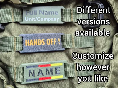 Molle Name Tags - Collection - Free 3D Print Model - MakerWorld
