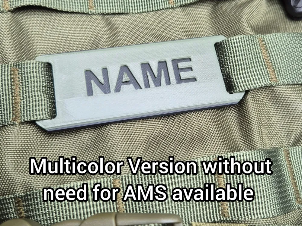 Molle Name Tags - Collection - Free 3D Print Model - MakerWorld