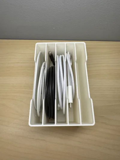 Gridfinity Cable Organizer Box (5 slots) by Lukas MakerWorld: Download ...