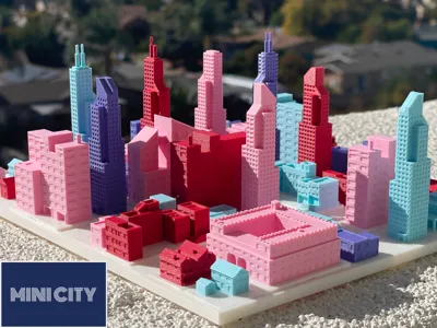 MINI-CITY - Modular Miniature City Blocks by Kit Crafters - MakerWorld