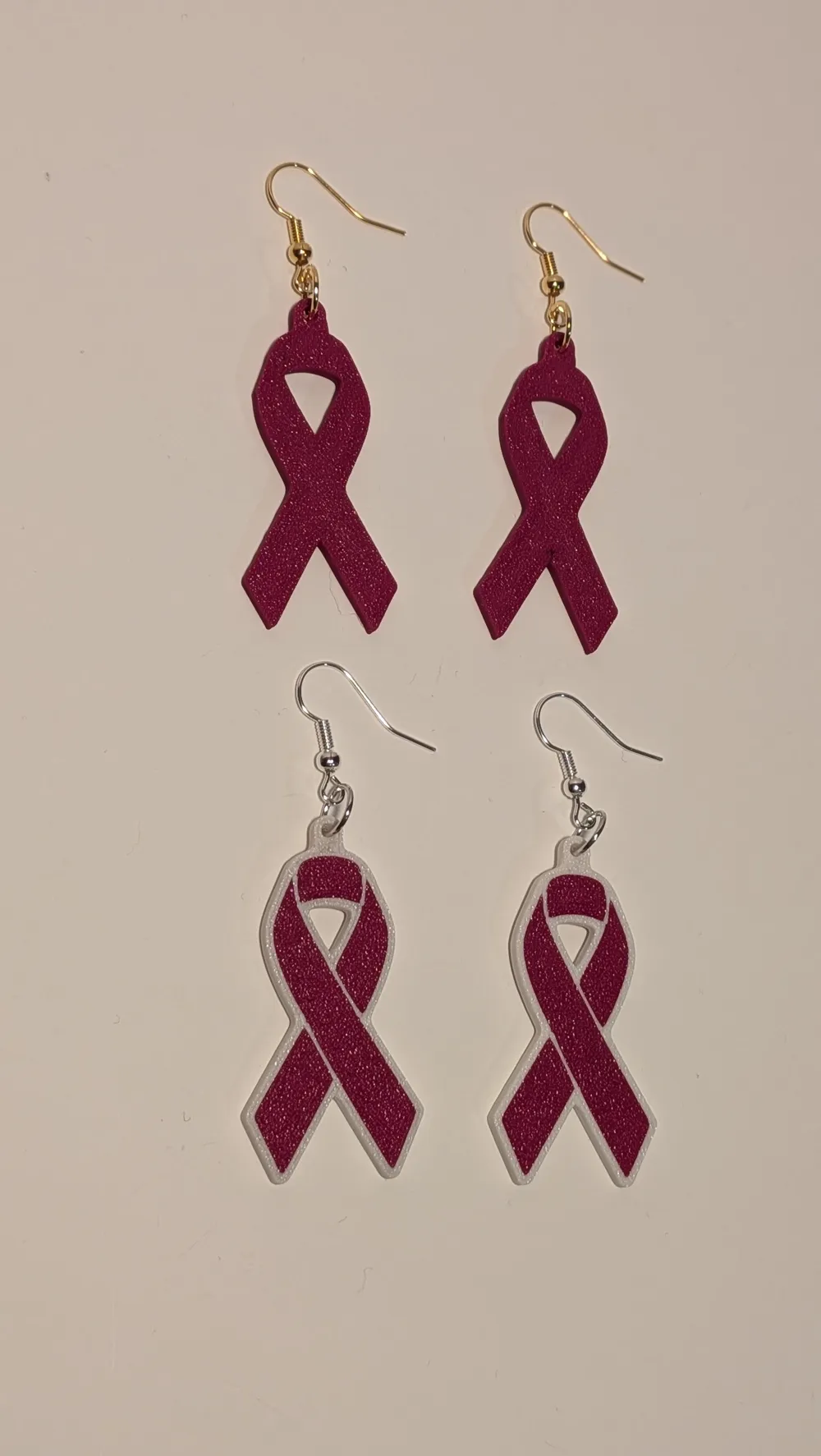 Ribbon Earrings - Pink October - Breast Cancer Aw. by MasterFedi ...