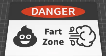 Danger! Fart Zone Sign by StoleDaMonkey - MakerWorld