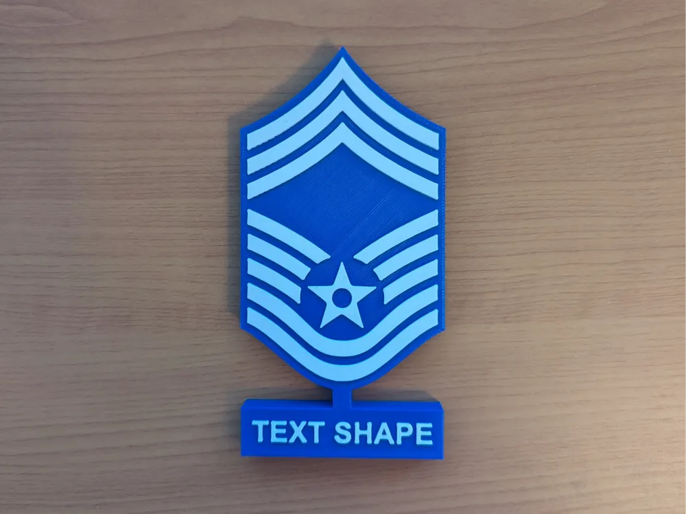 AF Chief Master Sergeant E9 Stand Customizable by jwharris79MakerWorld ...