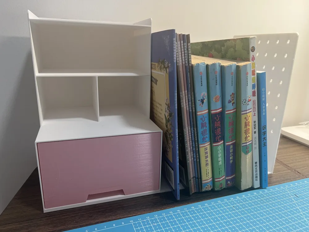 Desktop organizer bookshelf - Free 3D Print Model - MakerWorld