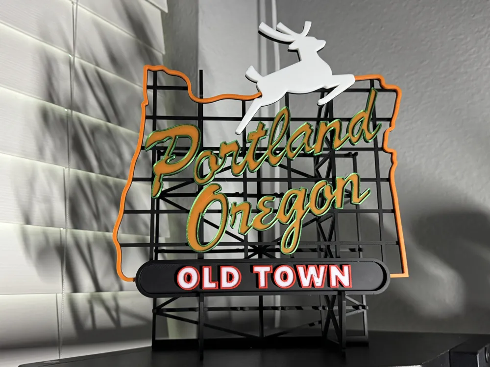 Portland Oregon Sign - Free 3D Print Model - MakerWorld