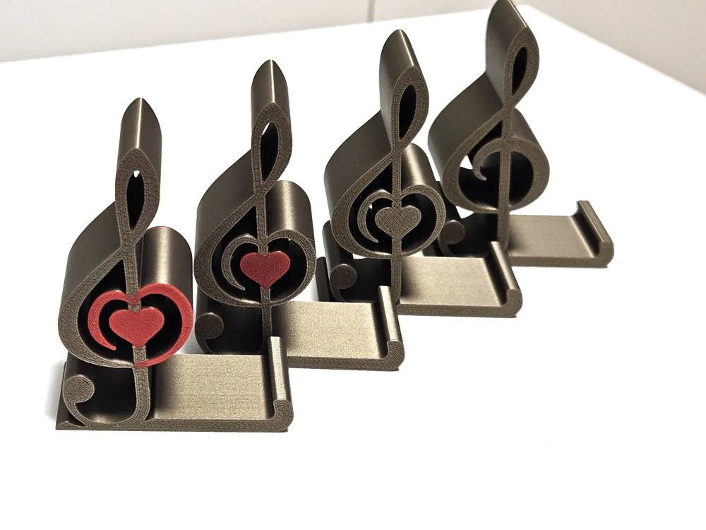 Treble clef phone stand holder - Free 3D Print Model - MakerWorld