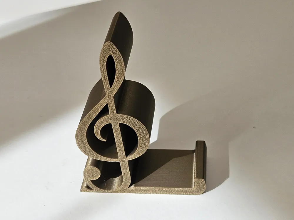 Treble clef phone stand holder - Free 3D Print Model - MakerWorld