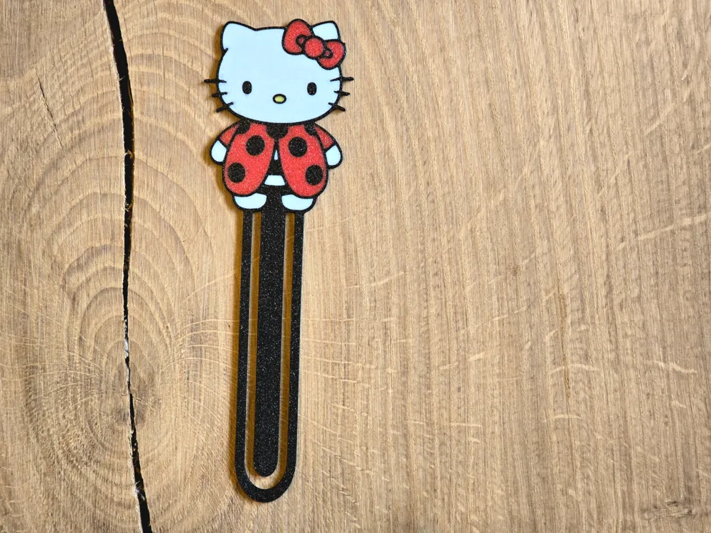 Marcapáginas Hello Kitty como Ladybug por Goomol DIY - MakerWorld