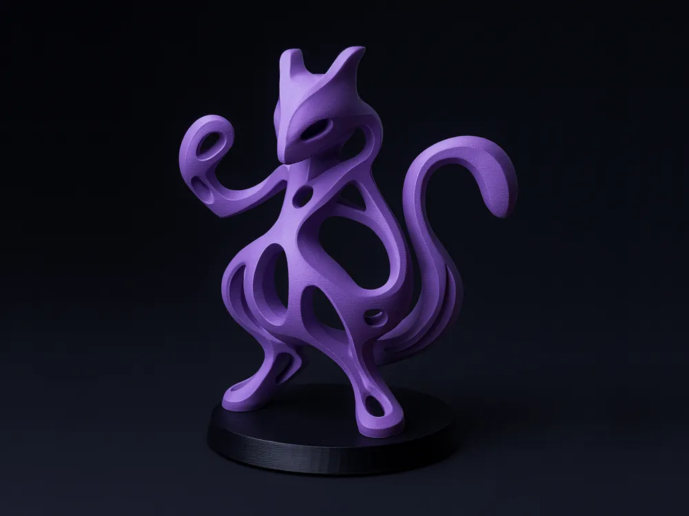 Mewtu Art Sculpture Pokemon by Chipotle MakerWorld: Download Free 3D Models