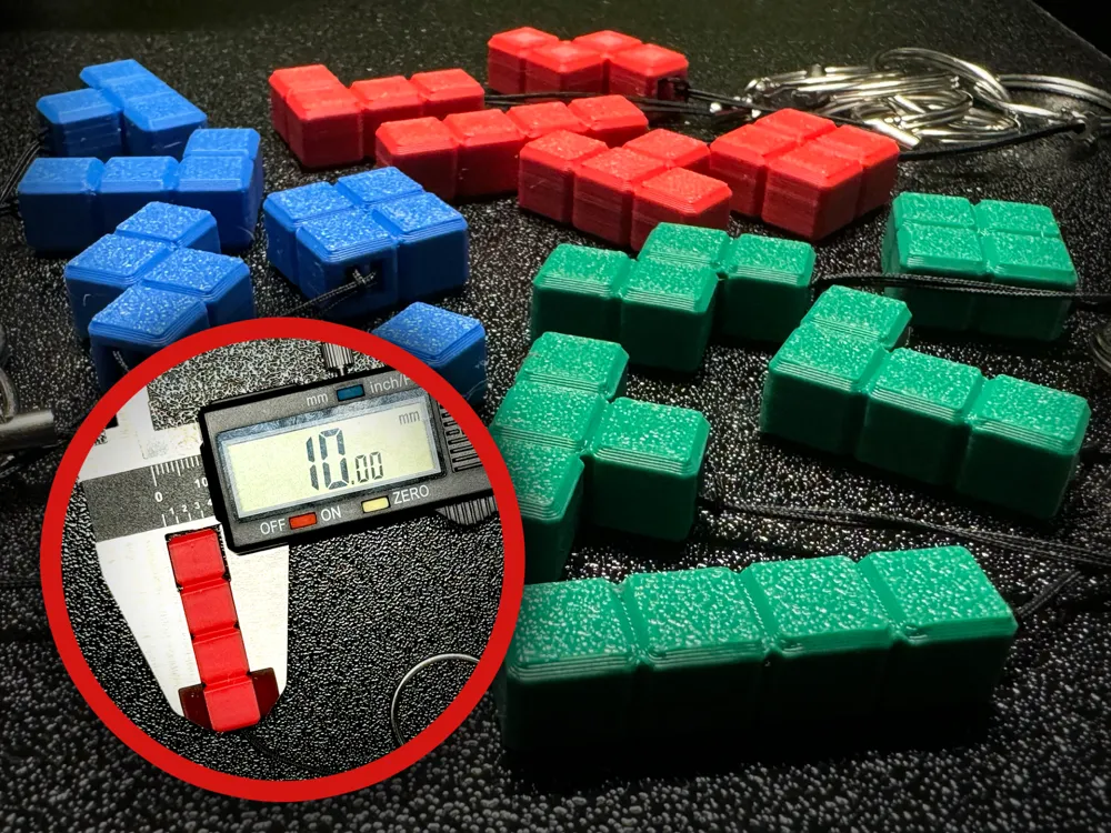 Tetris Block Measurement Keychain Set by Dylan Tarre - MakerWorld