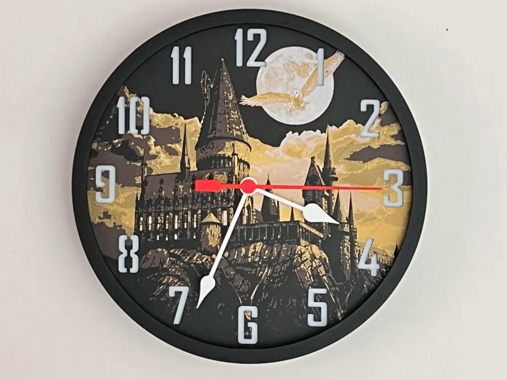 Customizable Clock - Hedwig Hogwarts, Harry Potter - Free 3D Print ...
