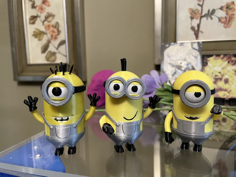 Minions, build from parts Remixed by FuzzyLogic - MakerWorld