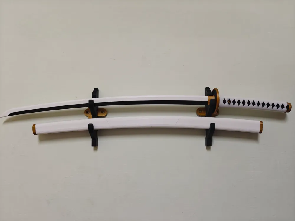 Stackable Katana wall mount Sword holder - Free 3D Print Model - MakerWorld