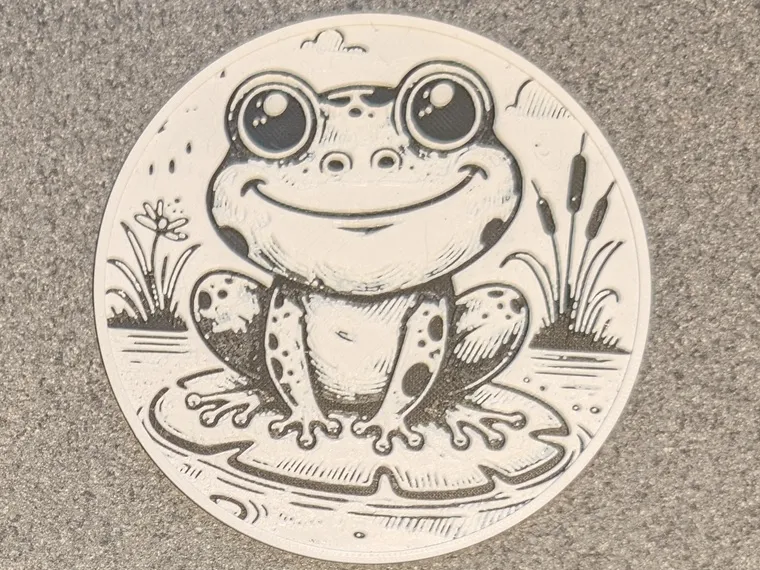 Cute Frog Coaster by W51 Creations MakerWorld: Download Free 3D Models