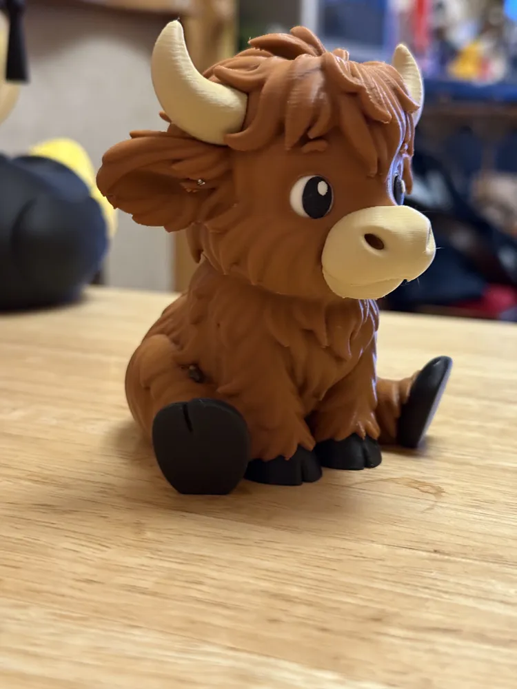 Cute Highland Cow - Free 3D Print Model - MakerWorld