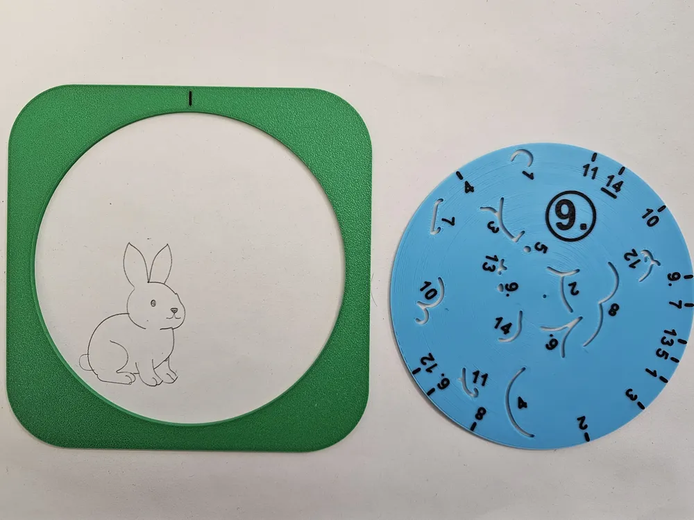 Twist Art 9 Bunny - Rotary Drawing Stencil by THIMM1 MakerWorld ...