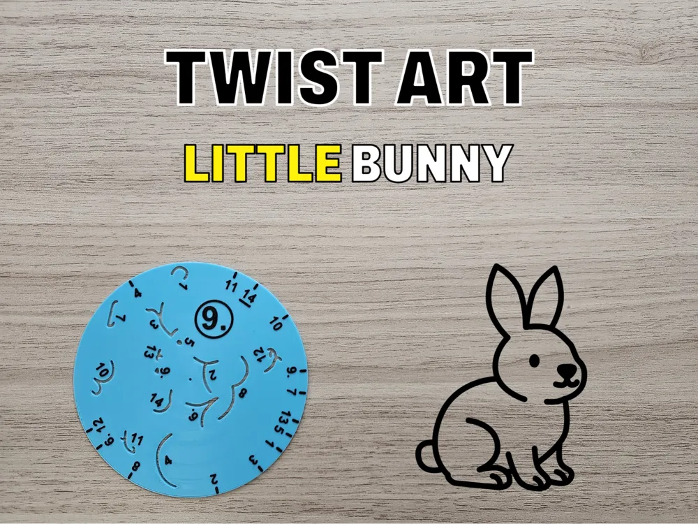 Twist Art 9 Bunny - Rotary Drawing Stencil by THIMM1 MakerWorld ...