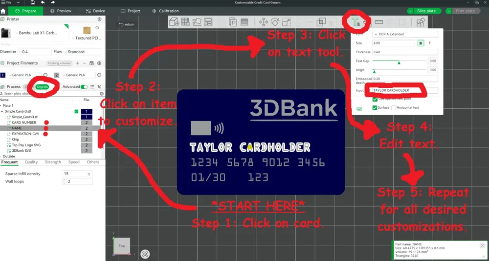 Customizable TOY Credit Card by D-3D Pixel Lab MakerWorld: Download ...