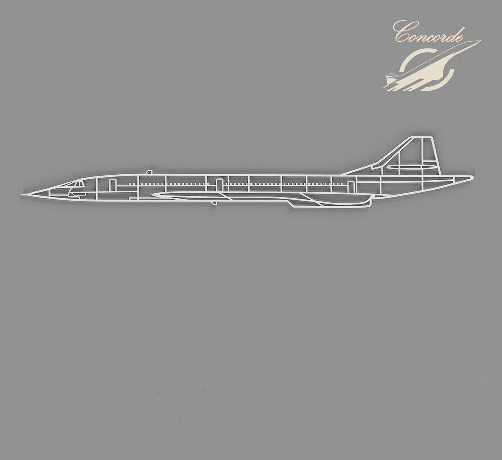 Concorde Side Profile - Free 3D Print Model - MakerWorld