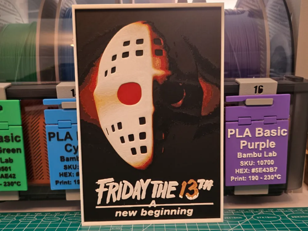Friday the 13th: A New Beginning - Hueforge Art by Lumpy3D MakerWorld: Download Free 3D Models
