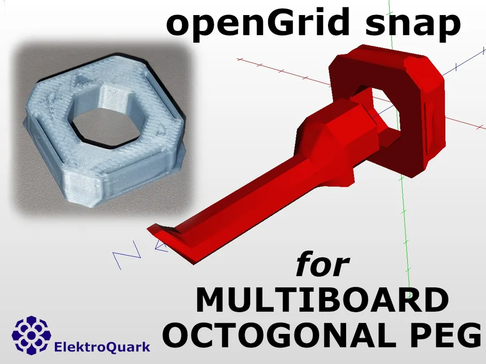 openGrid snap for Multiboard peg Remixed by ElektroQuark MakerWorld ...