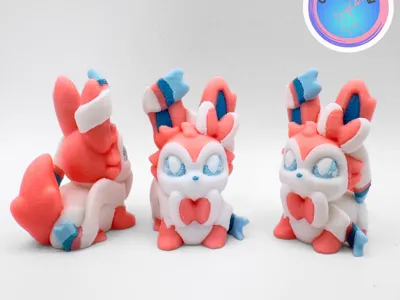 sylveon 3d print model download - MakerWorld