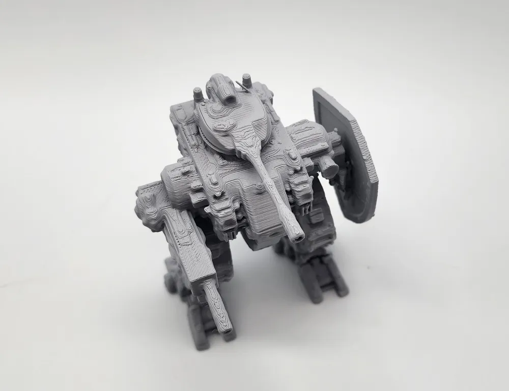 Bipedal Battle Mech with Shield by Triple G Workshop - MakerWorld