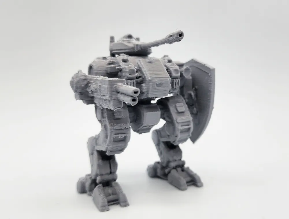 Bipedal Battle Mech with Shield by Triple G Workshop - MakerWorld