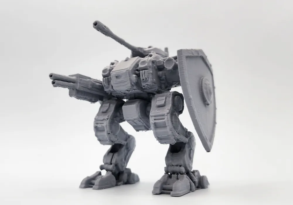 Bipedal Battle Mech with Shield by Triple G Workshop - MakerWorld