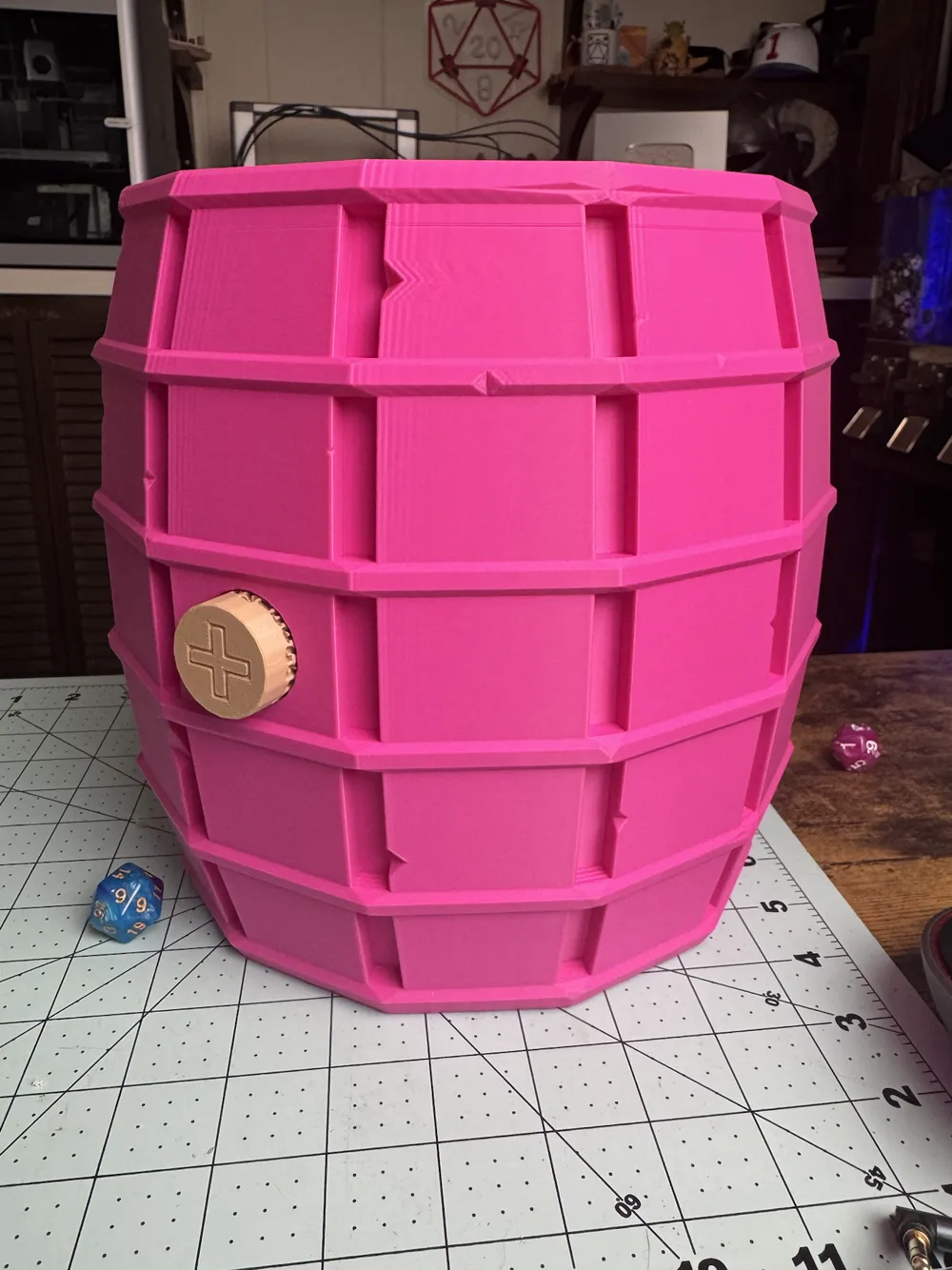 Barrel Dice Tower + Dice Tray + D20 Combo - Free 3D Print Model ...