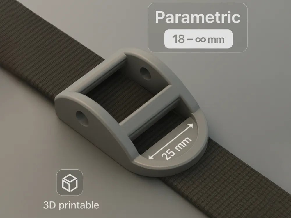 Parametric Ladder-Lock Buckle - Free 3D Print Model - MakerWorld