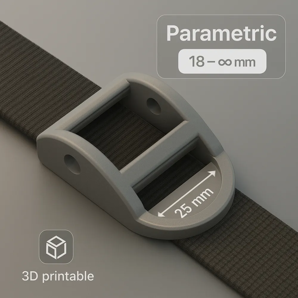 Parametric Ladder-Lock Buckle by EvgTru MakerWorld: Download Free 3D Models