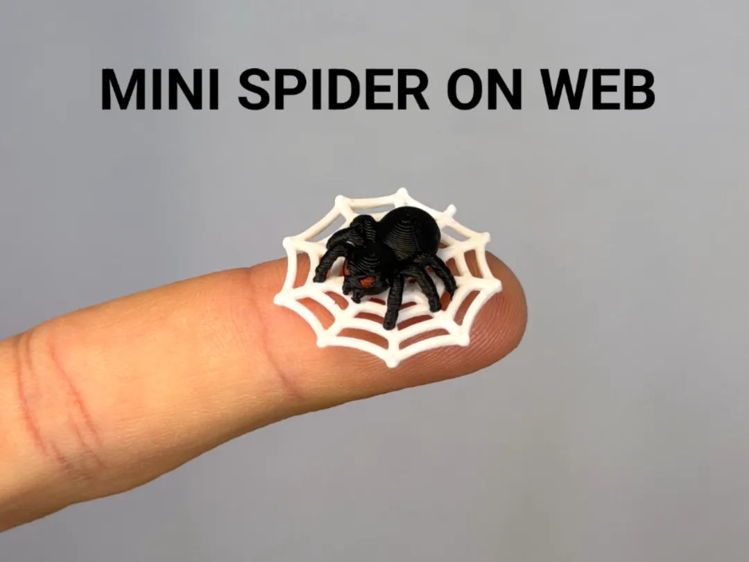 Mini Spider On Web Free 3d Print Model Makerworld