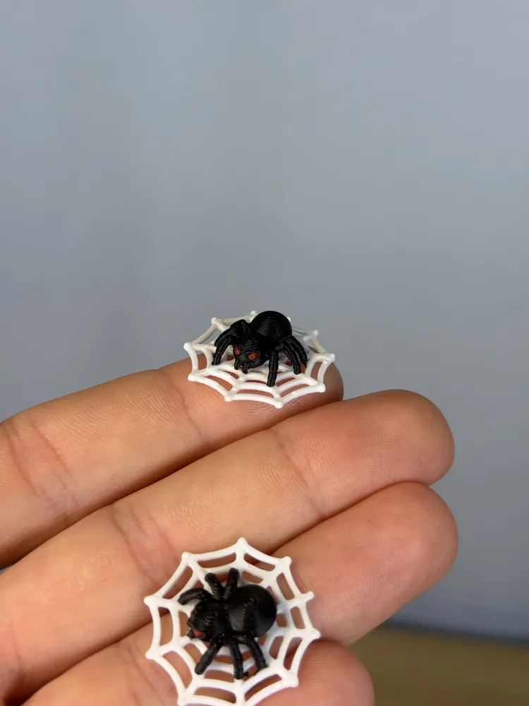 Mini Spider On Web Free 3d Print Model Makerworld