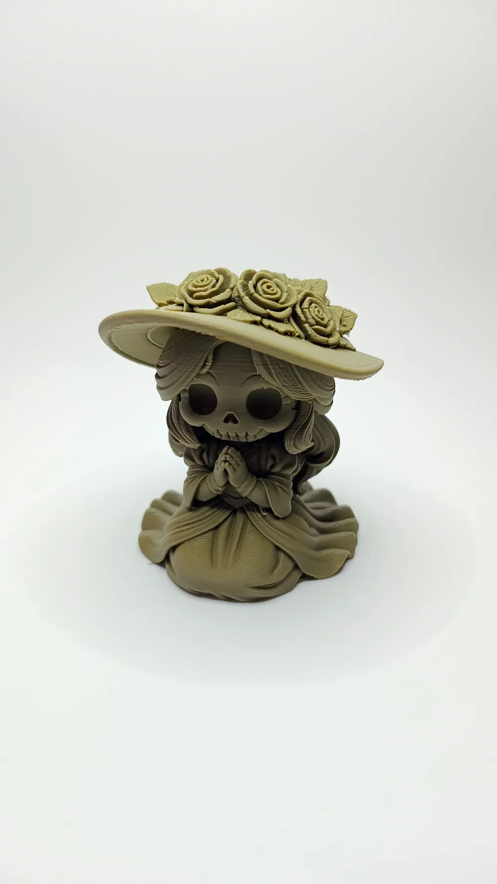 Little Corpse Bride with Rose Hat Dia de los Muertos - Free 3D Print ...
