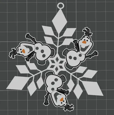 Olaf from Frozen Lightbox by gabber130779 - MakerWorld