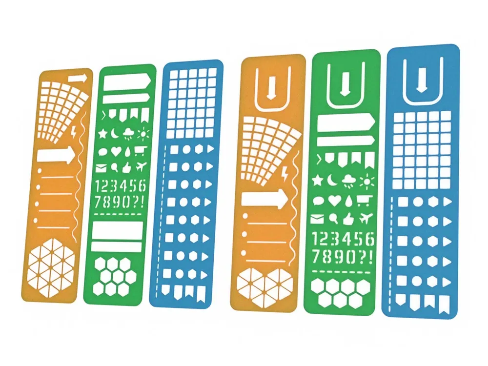 Bookmark Size Bullet journal Stencil - Set of 3 by samulski MakerWorld ...