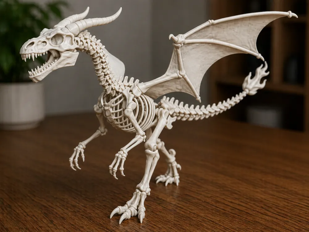Charizard ultra realistic skeleton model - Free 3D Print Model - MakerWorld