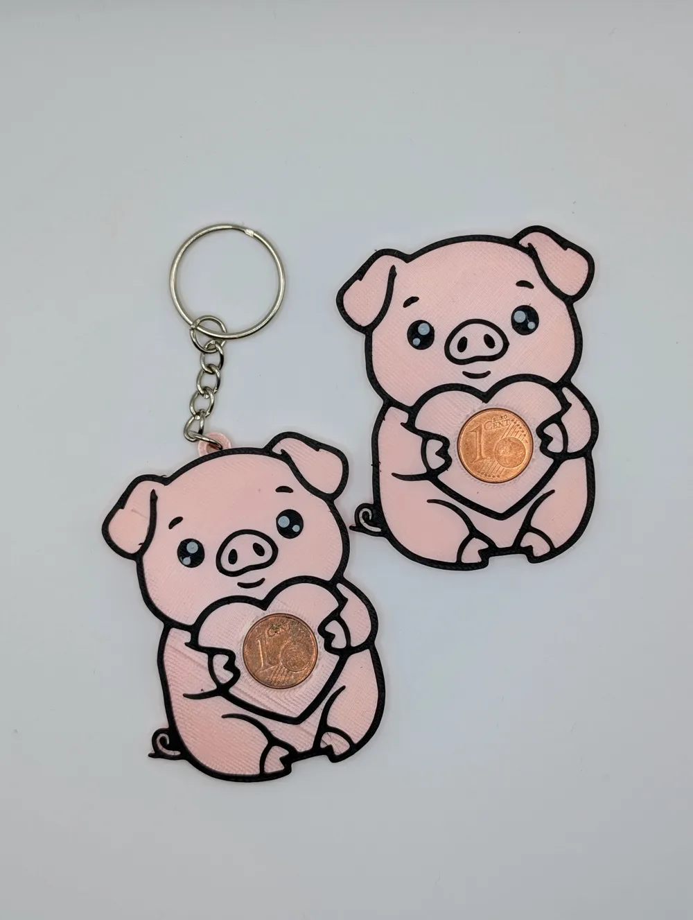 Lucky Pig Keychain – Cute Fast & Easy 3D Print - Free 3D Print Model ...