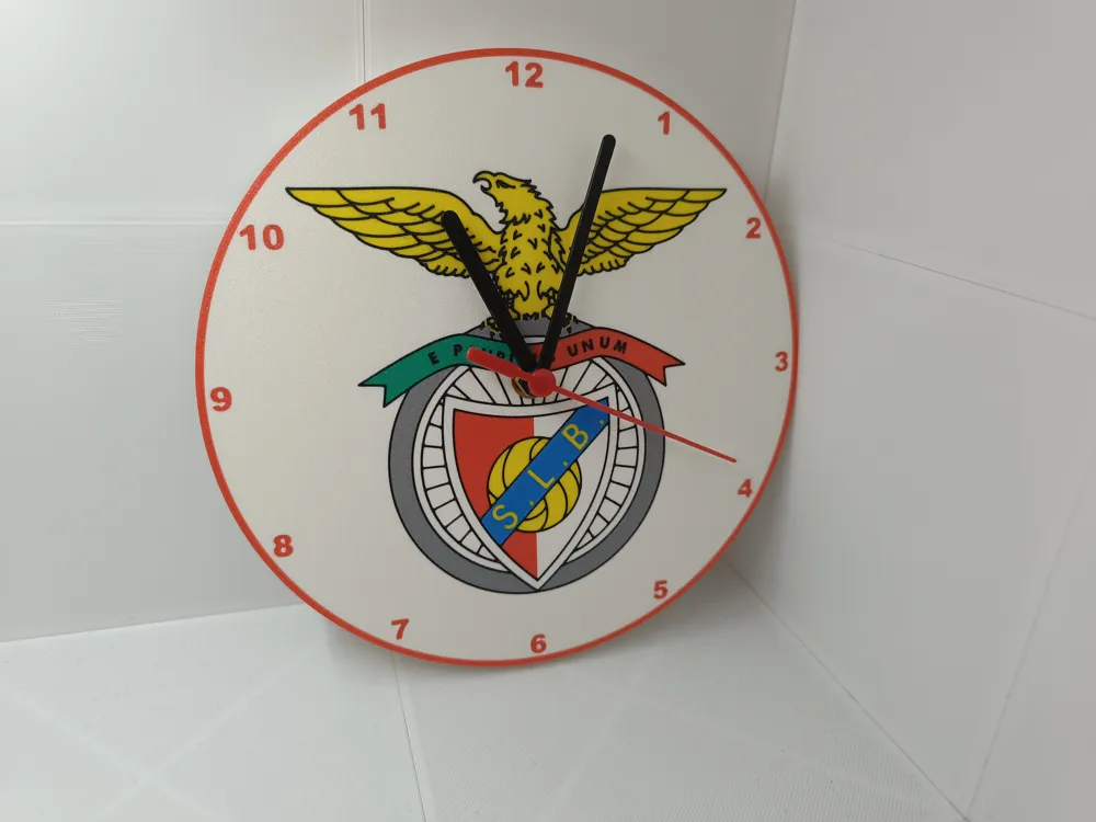 Benfica Wall Clock - Free 3D Print Model - MakerWorld