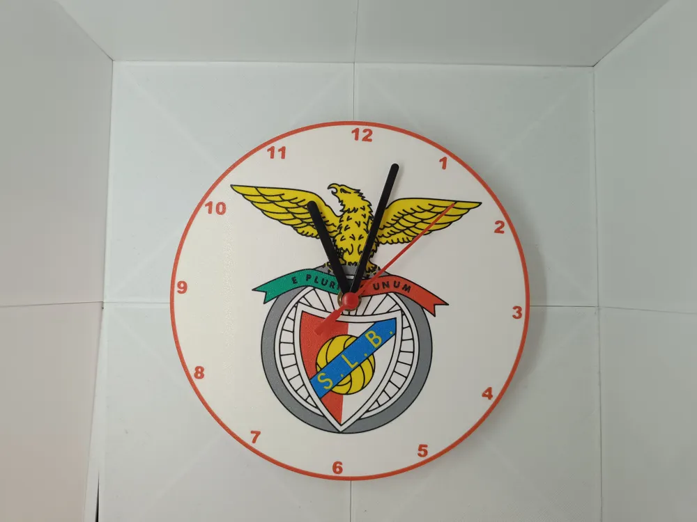 Benfica Wall Clock - Free 3D Print Model - MakerWorld