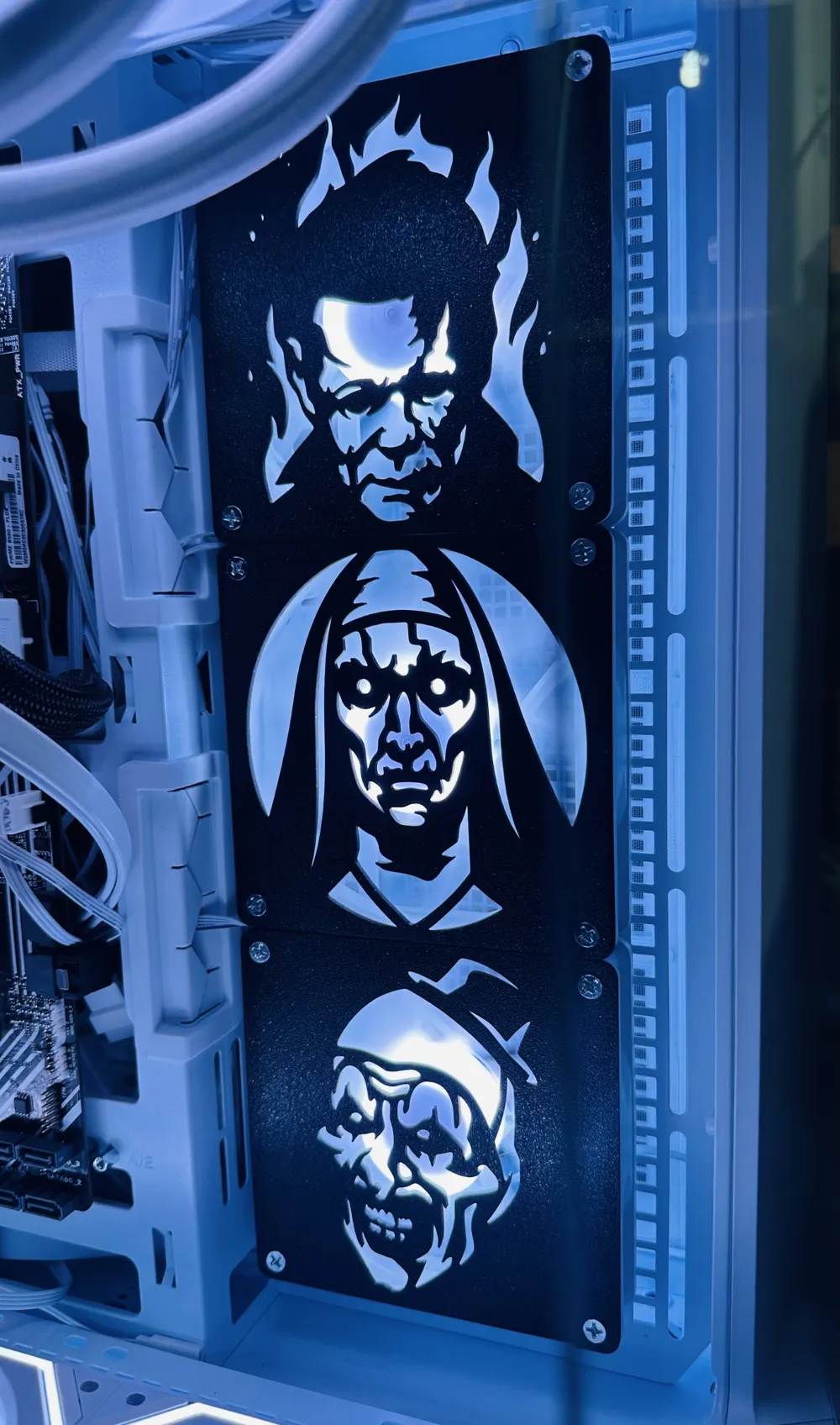 Horror PC Fan Cover Set – 120mm - Free 3D Print Model - MakerWorld