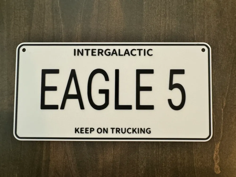 Spaceballs - Eagle 5 License Plate by Captain Insano - MakerWorld