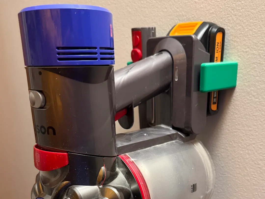 Dyson Stick Vacuum Wall Mount - Standing on Floor - Free 3D Print Model ...