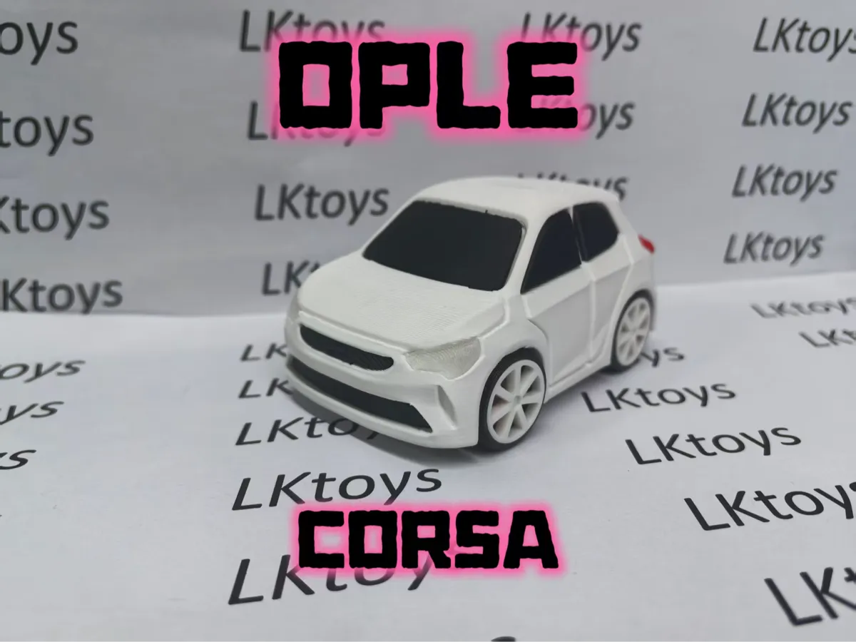 Opel Corsa disassembled and assembled, paint-free chibi toy sports car ...