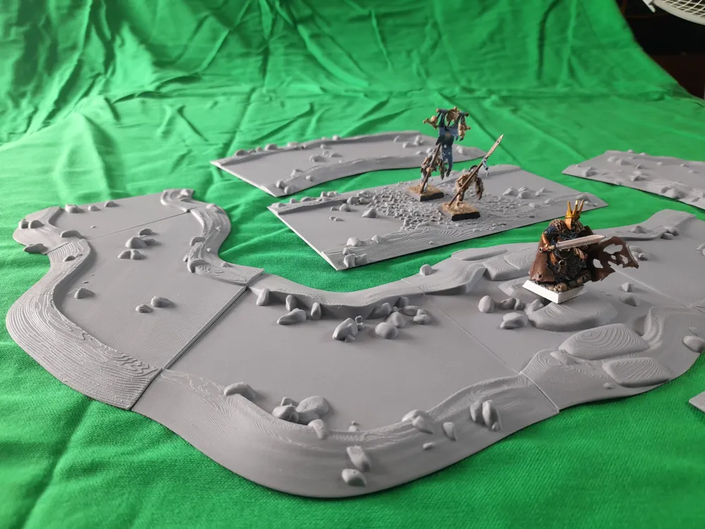 Modular Wargaming Terrain, Straight with Ford by The Terrain Atelier ...