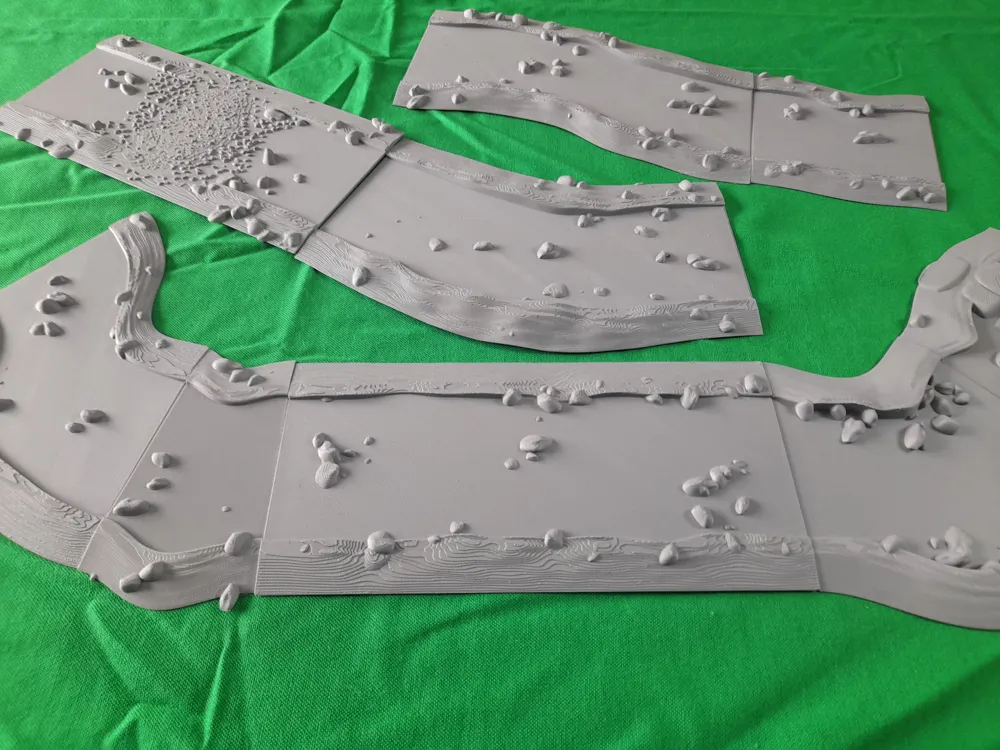 Modular Wargaming Terrain, Straight with Ford by The Terrain Atelier ...