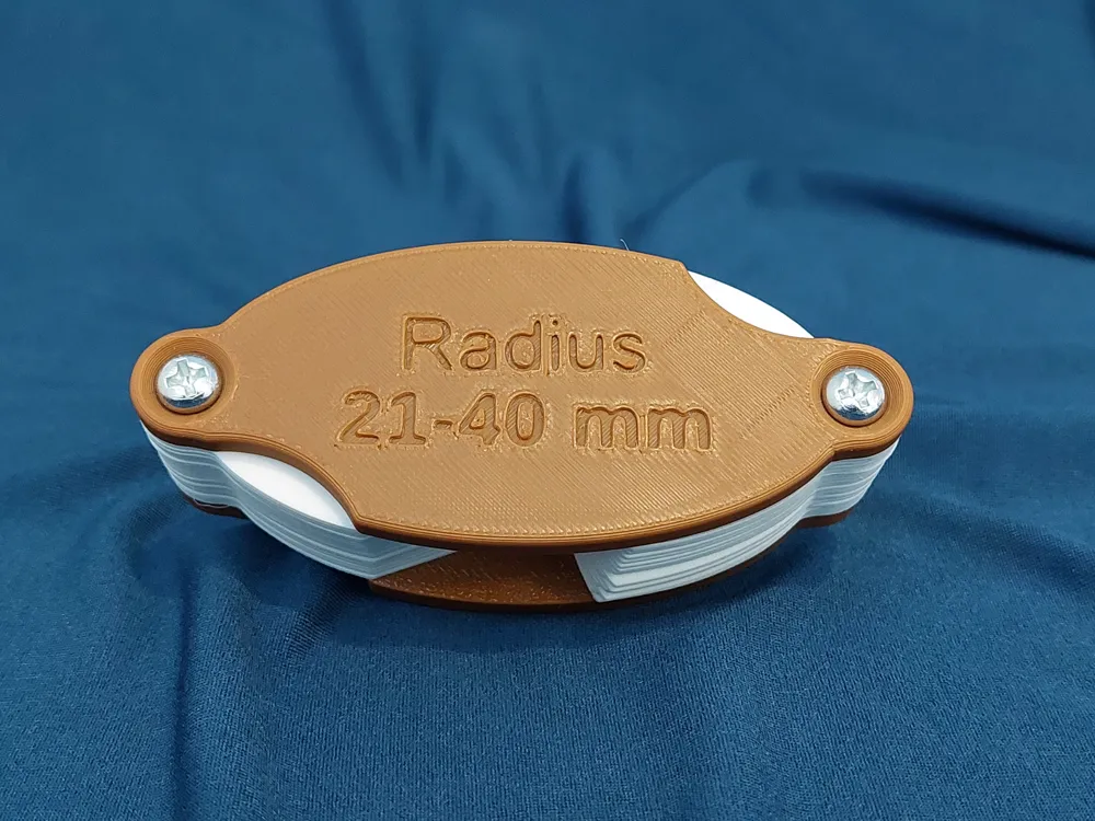 Radius Gauge 21 - 40 Remixed by prints charming - MakerWorld