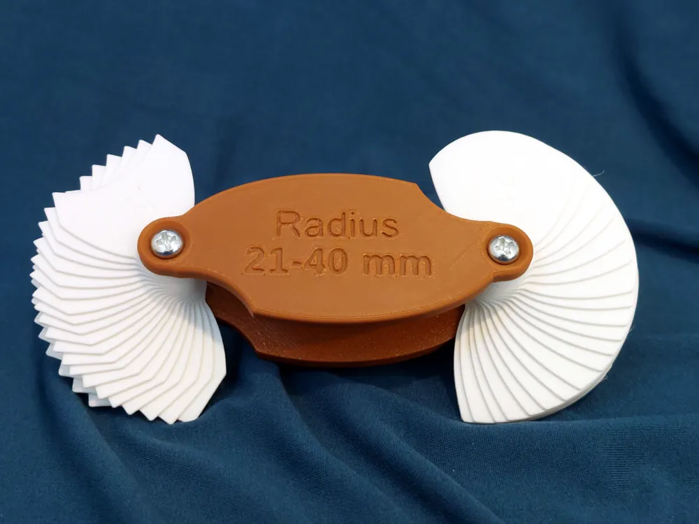 Radius Gauge 21 - 40 Remixed by prints charming - MakerWorld