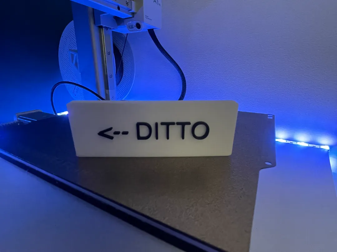 DITTO sign - Free 3D Print Model - MakerWorld